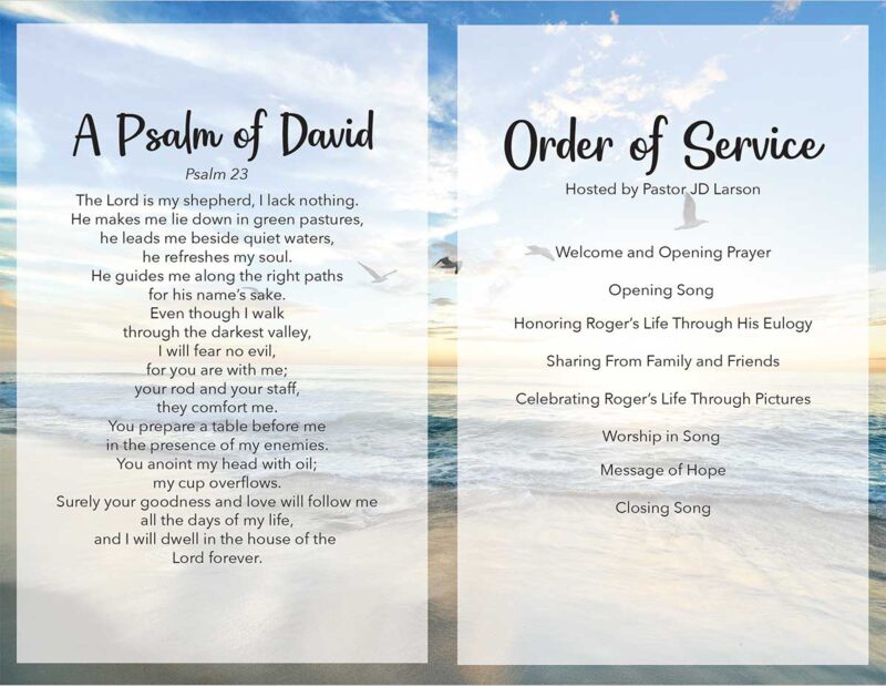 Memorial Service Template Options - North Coast Church